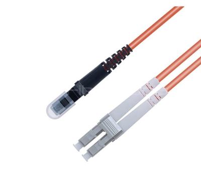 China 1M LC to MTRJ Duplex OM1 62.5/125 Multimode Fiber Patch Cord, 3.0mm, OFNR – Orange for sale