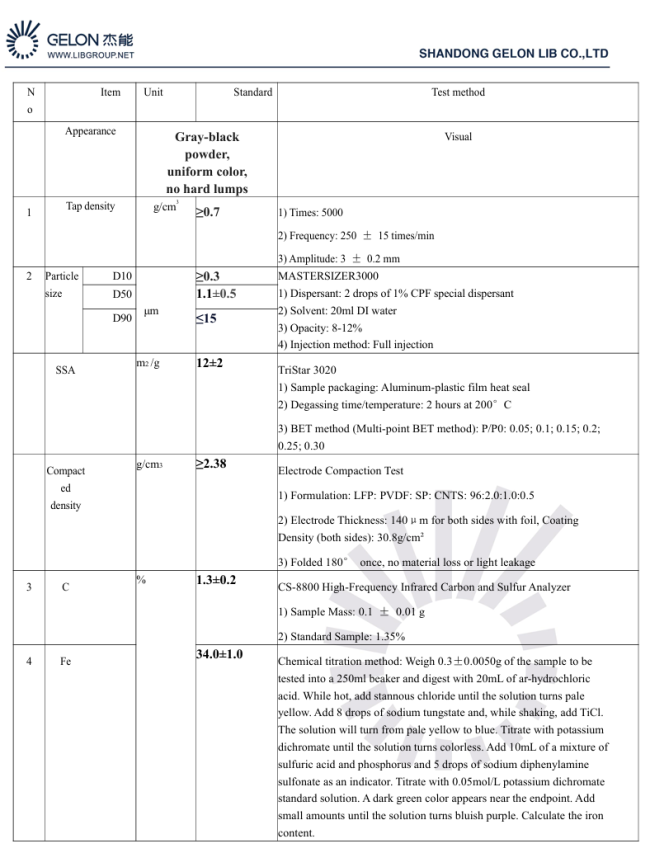LFP Lithium Iron Phosphate Lithium-Ion Battery Material LiFePO4 Power High-end Energy Storage Battery Cathode Active Material