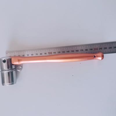 Goldfarbenes CRV Stahl 12 Punkte Steckdose Swingover Spanner Anodisierte Fertigung Aluminium Griffe Poker Gerüst Spanner