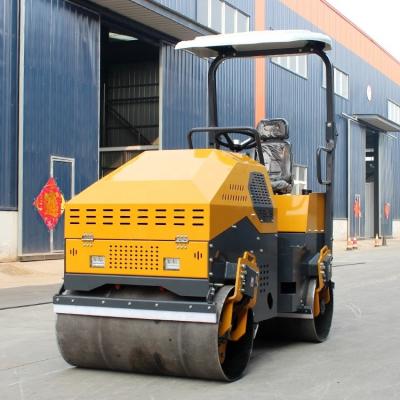 China Máquina de rolamento de estrada vibratória compacta de 3 toneladas com válvula hidráulica HYDAC à venda