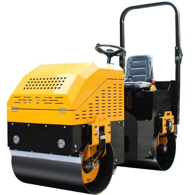 China 1000kg Vibratório Mini Road Compactor Double Drum Ride On Road Roller para Construção à venda
