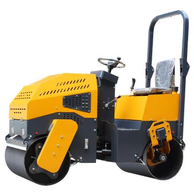 China Máquinas de estrada mini 1 tonelada 2 toneladas 3 toneladas compactador de rolos hidráulico com bomba Huade à venda