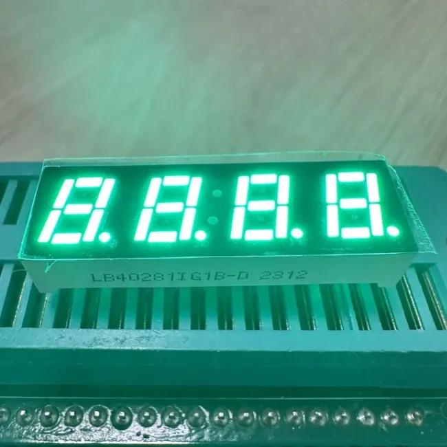 Pure Green 4 Digit 7mm LED Display 7 Segment Common Anode for Temperature Controller