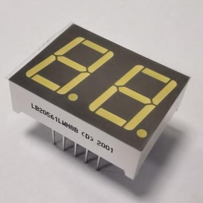 중국 일반 카थो드 7 세그먼트 LED 디스플레이 듀얼 디지털 14.2mm 흰색 판매용