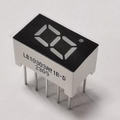 중국 앰버 색상 7.62mm 단자리 7 세그먼트 LED 디스플레이 공통 안도 판매용