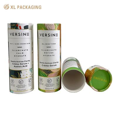 Embalaje de tubos de papel de aceite esencial ecológico de papel de oro de papel de aluminio redondo de cartón de brillo labial
