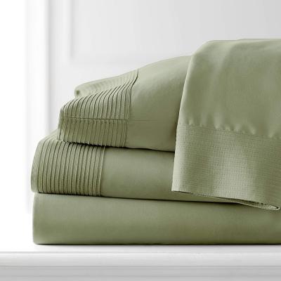 Cina 100% poliestere fresco traspirante lussuoso flettato freccia 4 pezzi lenzuola da letto 4PCS in vendita