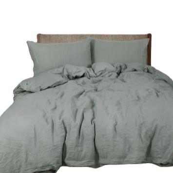 Cina 2-2,5 kg di pietra lavata di lino francese Set copertura copriletto Oeko Tex Natura Lenzuola in vendita