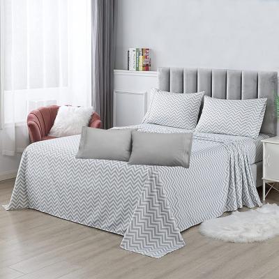 Cina Massaggio NO MOQ Stampa tessuto in microfibra 80gm 100% di poliestere set di lenzuola da letto 6pcs Buono in vendita