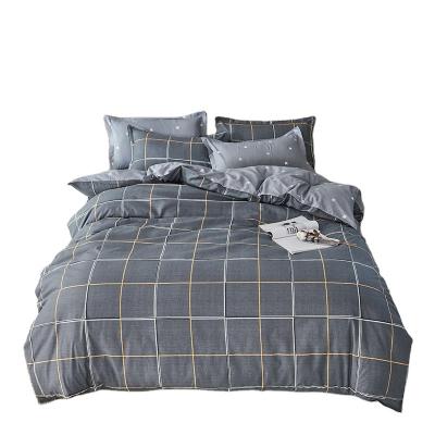 Cina 100% tessuto di poliestere King Size biancheria da letto Set con copertura di copriletto e lenzuola piatta in vendita