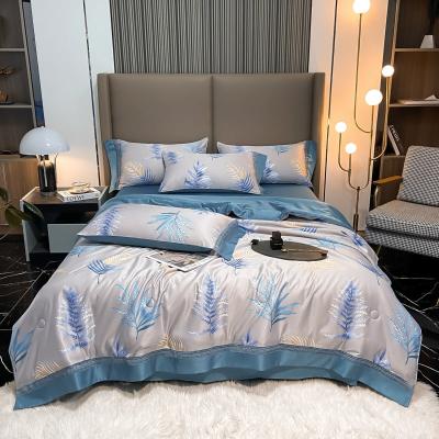 Cina Set di lenzuola per camera da letto Set di cuscino 100% Lyocell Set di lenzuola stampata digitalmente 2022 in vendita