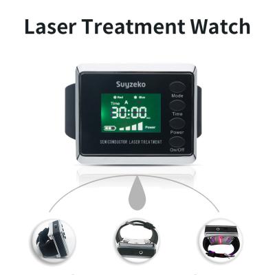 Cina Orologio blu freddo di terapia della luce del laser 450nm LED dell'attrezzatura 650nm di terapia fisica della cura del diabete in vendita