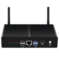 Quality 6LAN Software Firewall Mini PC Intel Pentium 4405U 2 Cores DDR3 RAM Fanless PC for sale