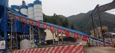 중국 HZS120 정지 콘크리트 배치 플랜트 다리 자동 PLC 제어 판매용