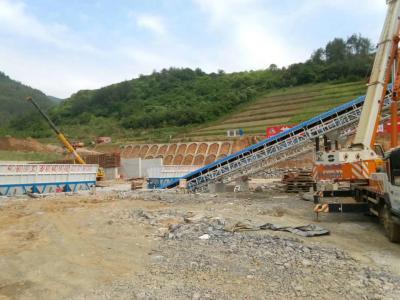 중국 HZS60 콘크리트 혼합 플랜트 건조 파우더 혼합 플랜트 컨베이어 벨트와 콘크리트 믹서 판매용