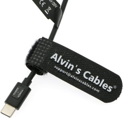China Alvin'S Cables USB C Type C PD To NP F550 Dummy Battery Coiled Power Cable For Sony NP-F550 F770 F570 F970 Atomos en venta
