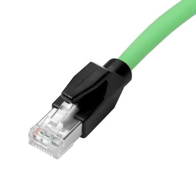 China Alvin's Cables M8 A-Code 4 Pin Male to RJ45 Ethernet Cable Cat6a High-Flex Shielded for Beckhoff ZK1090-3191 Industrial Automation EtherCAT Fieldbus 20in/50cm for sale