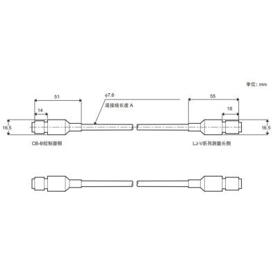Κίνα Τα καλώδια του Alvin Keyence CB-B10E Sensor Head to Controller Extension Cable 10m 32.8ft, 20 Pin Male to Female Cable για την σειρά Keyence LJ-X8000 LJ-V7000 XG-X προς πώληση