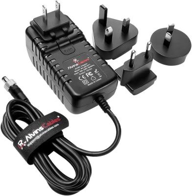 China Alvins Global 12V 3A Netzteil mit rechtwinkligem Verriegelungs-DC-Stecker für Atomos BMD zu verkaufen