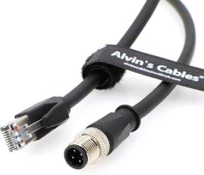 China Cabo Ethernet RJ45 para M12 D-Code de 4 pinos da Alvin, 20m Verde, Uso Industrial à venda