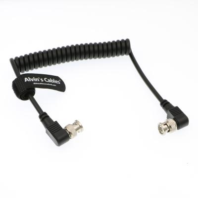 China Cable de extensión en espiral del poder de la cámara de HD SDI BNC de ángulo recto a BNC de ángulo recto en venta