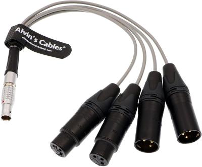 China Van de de Kabelsdoorbraak van Alvin de Audio Input-output Kabel voor Atomos-Registreertoestel 10 van de Sjogoenmonitor Pin Male aan 4 de Speld van XLR 3 Te koop