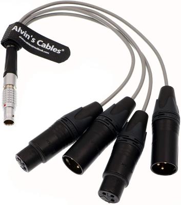 China Van de de Kabelsdoorbraak van Alvin de Audio Input-output Kabel voor Atomos-Registreertoestel 10 van de Sjogoenmonitor Pin Male aan 4 de Speld van XLR 3 Te koop