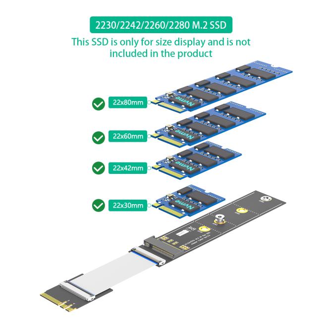 M.2 Key M to Key A+E adapter installation
