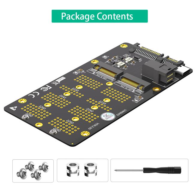 M.2 NVMe to SFF-8643 Adapter dimensions