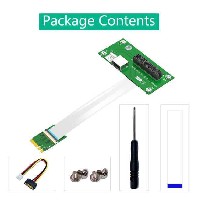 Gold Plated SATA PCI-E Riser Card size comparison