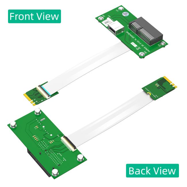 8Gbps PCI E Riser Cable NGFF M.2 Key A/E To PCI-E Express X4 USB Riser Card - Side View