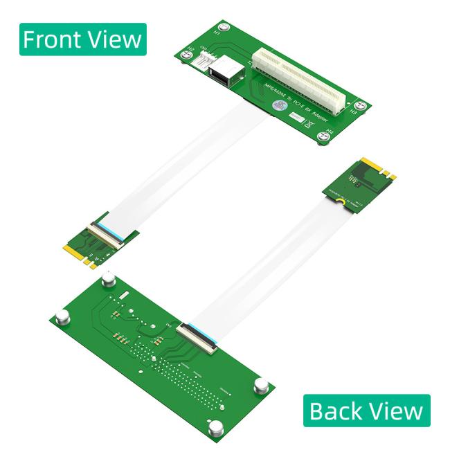 OEM PCI-E Vertical Express X8 USB GPU Riser Card side view