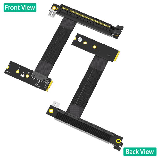 Close-up of M.2 connector on the adapter