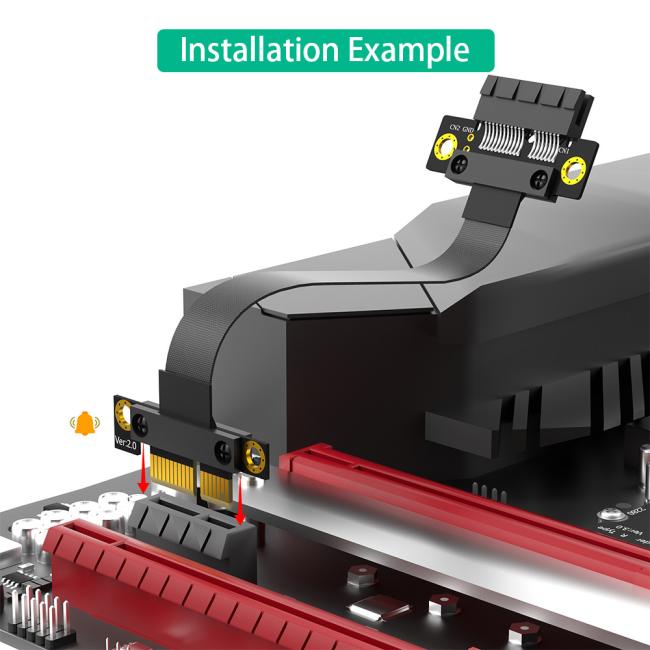 PCI-E 1X Riser Adapter cable detail