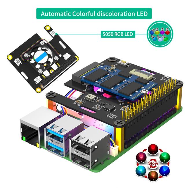M.2 NVMe Raspberry Pi Adapter cooling fan detail