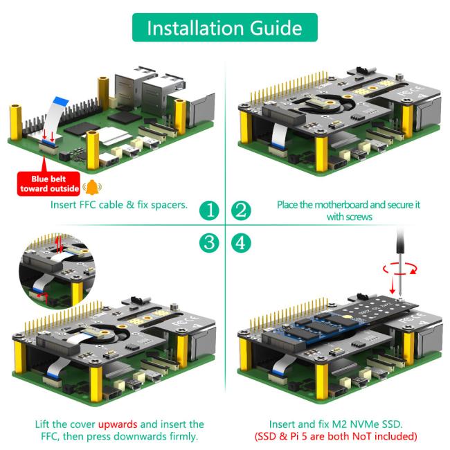 Raspberry Pi M.2 Adapter dimensions