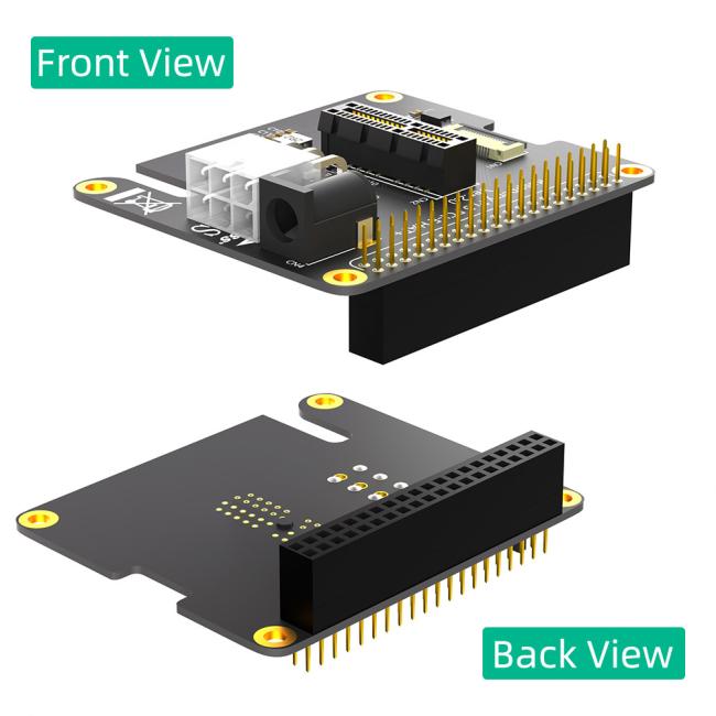 Raspberry Pi PCIe adapter close-up