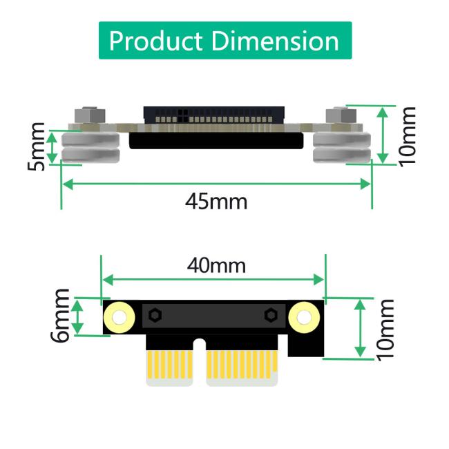 M.2 to PCI-E adapter installation example