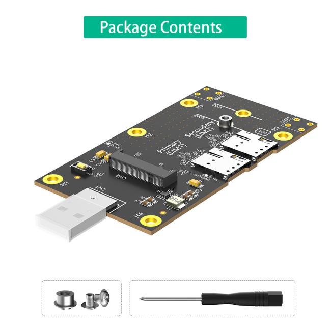 M.2 to USB 3.0 adapter with components
