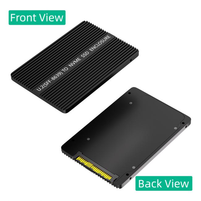 M.2 to U.2 adapter side view