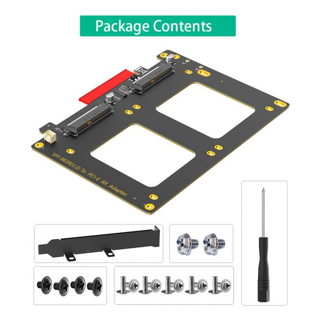 Dual U.2 SSD Adapter installation diagram