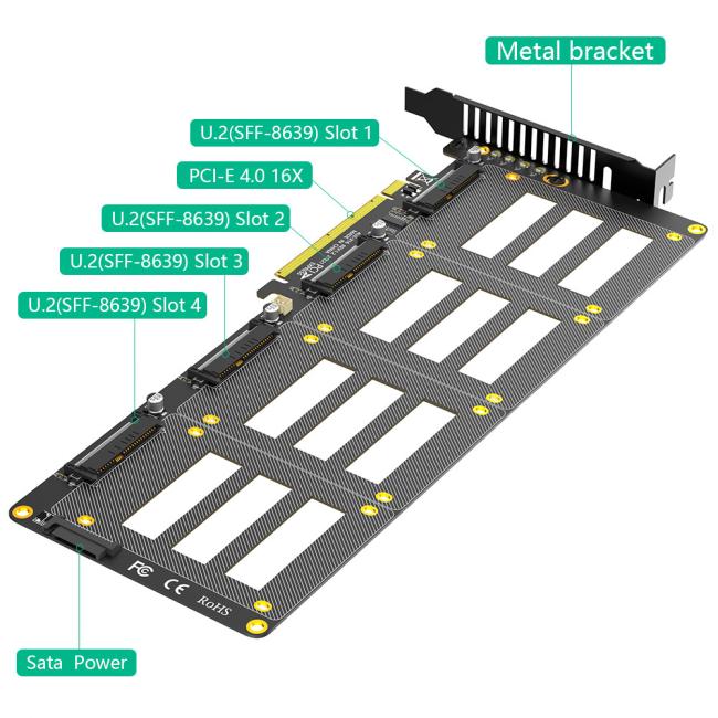 U.2 to PCI-e Riser Adapter close-up
