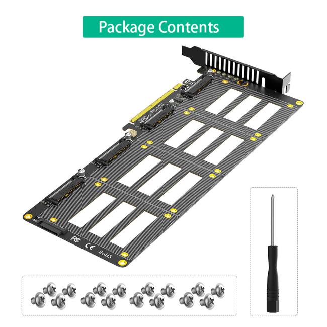 U.2 to PCI-e Riser Adapter in use