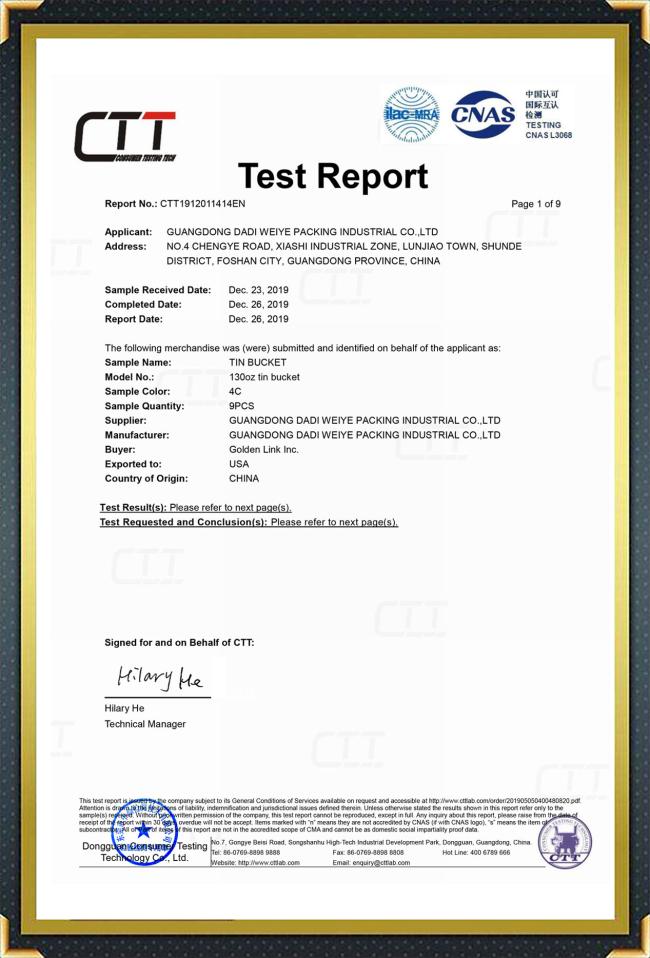 Company certification 5