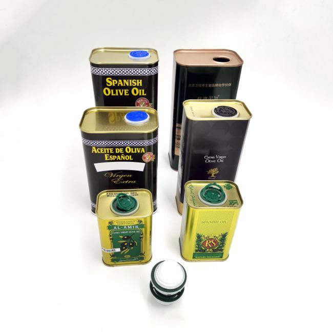 Oil can with lid open