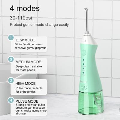 China Irrigador oral portátil para viagens domésticas 300 ml IPX7 à prova d'água sem fio à venda