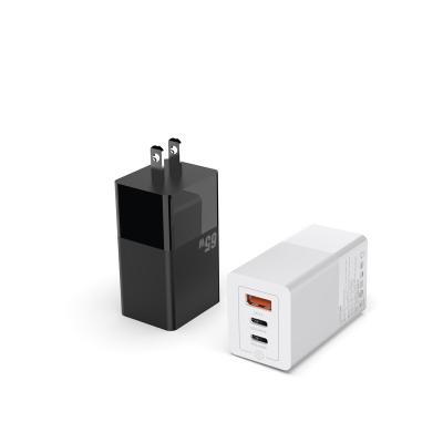 Cina adattatore della parete del Usb C del palladio GaN Charger QC4.0 del porto 65W 3 per IPhone in vendita
