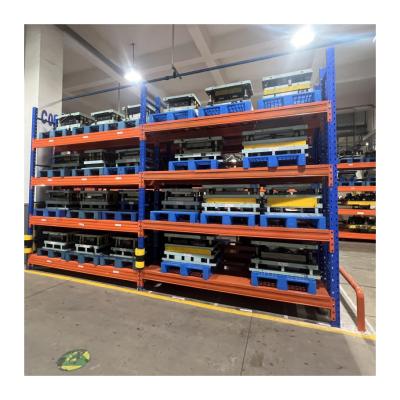 China Medium Storage Shelf Unit Warehouse Steel Pallet Shelves Metal Frame for Stacking Unit for sale