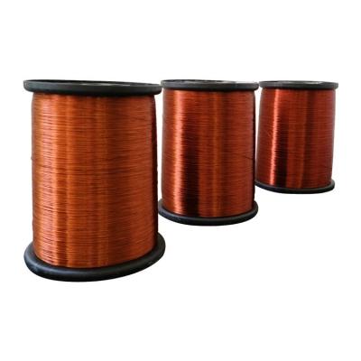 China AWG56 0.012mm Polyurethane Class F Round Solderable Magnet Enameled Copper Wire for sale