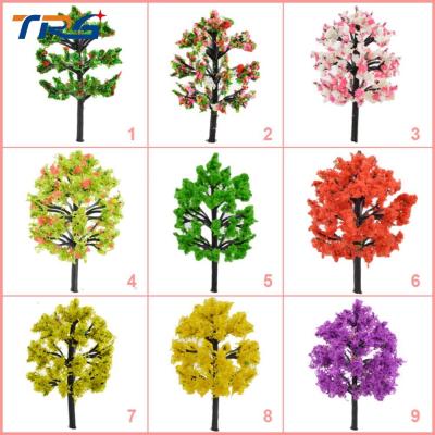 China multy colors 4cm-12cm height architecture scale model coloful trees for model making train layout for sale